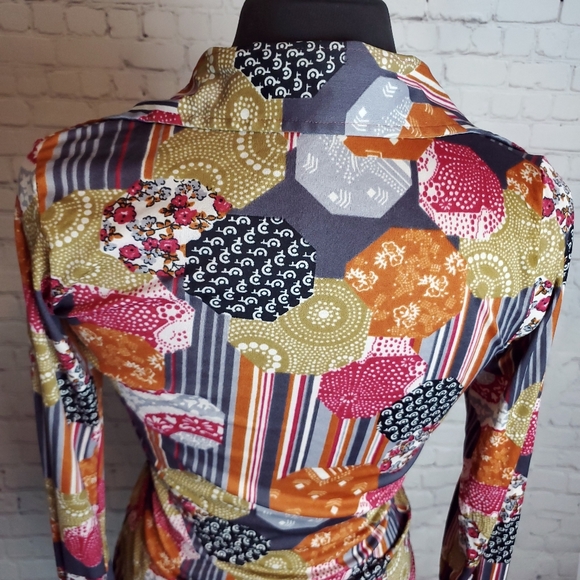 Vintage | Tops | Vintage 7s Bright Funky Top Nylon Stretchy | Poshmark